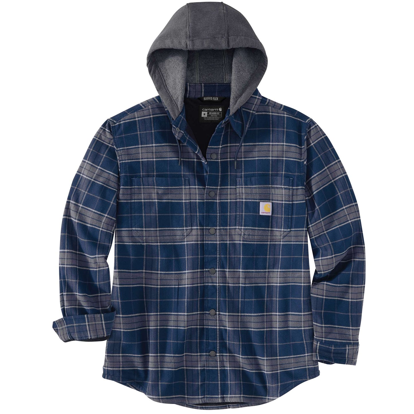 Rugged Flex™ Relaxed Fit Flannel Fleece Lined Hooded Shirt Jac ...