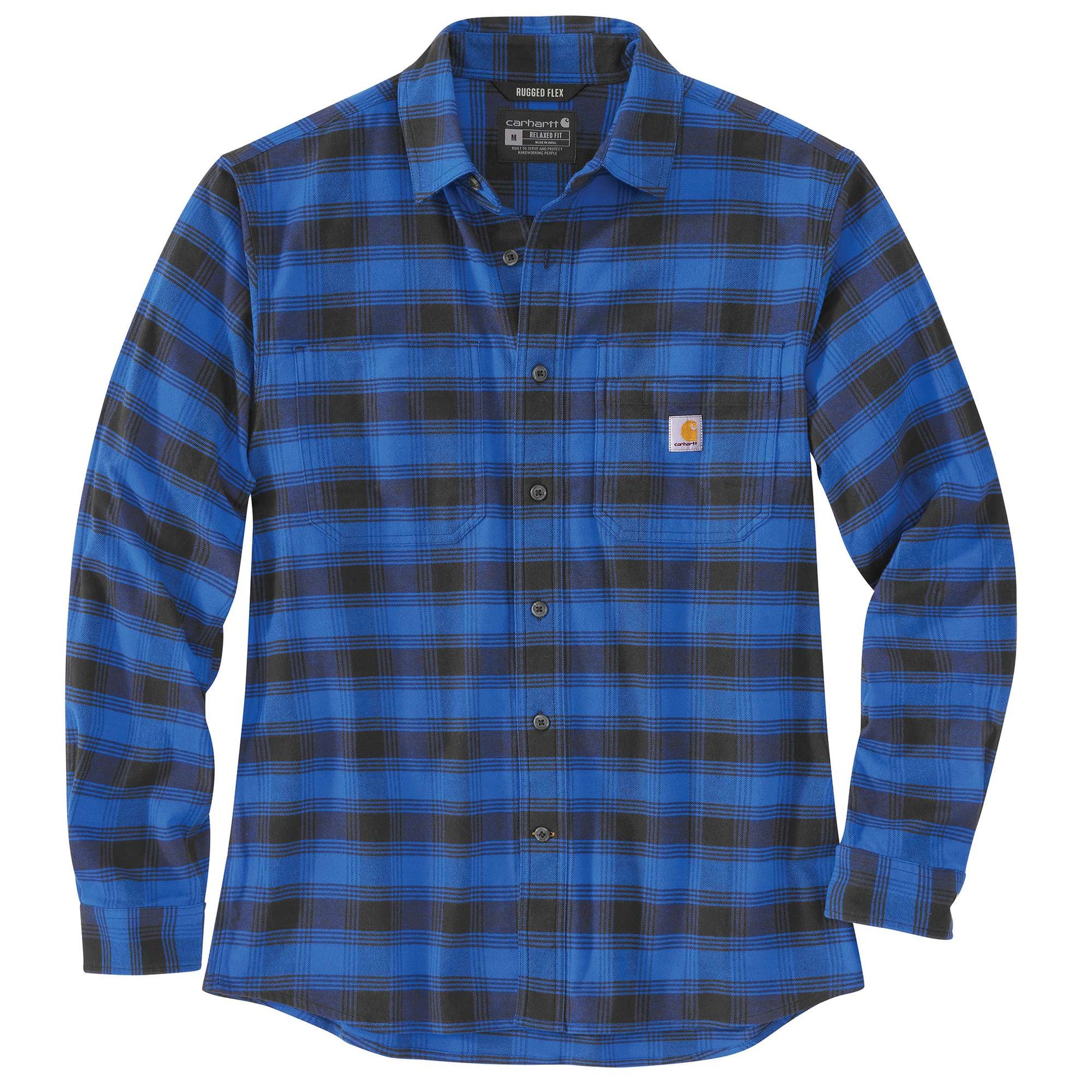 Rugged Flex Relaxed Fit Midweight Flannel Long-Sleeve Plaid Shirt ...