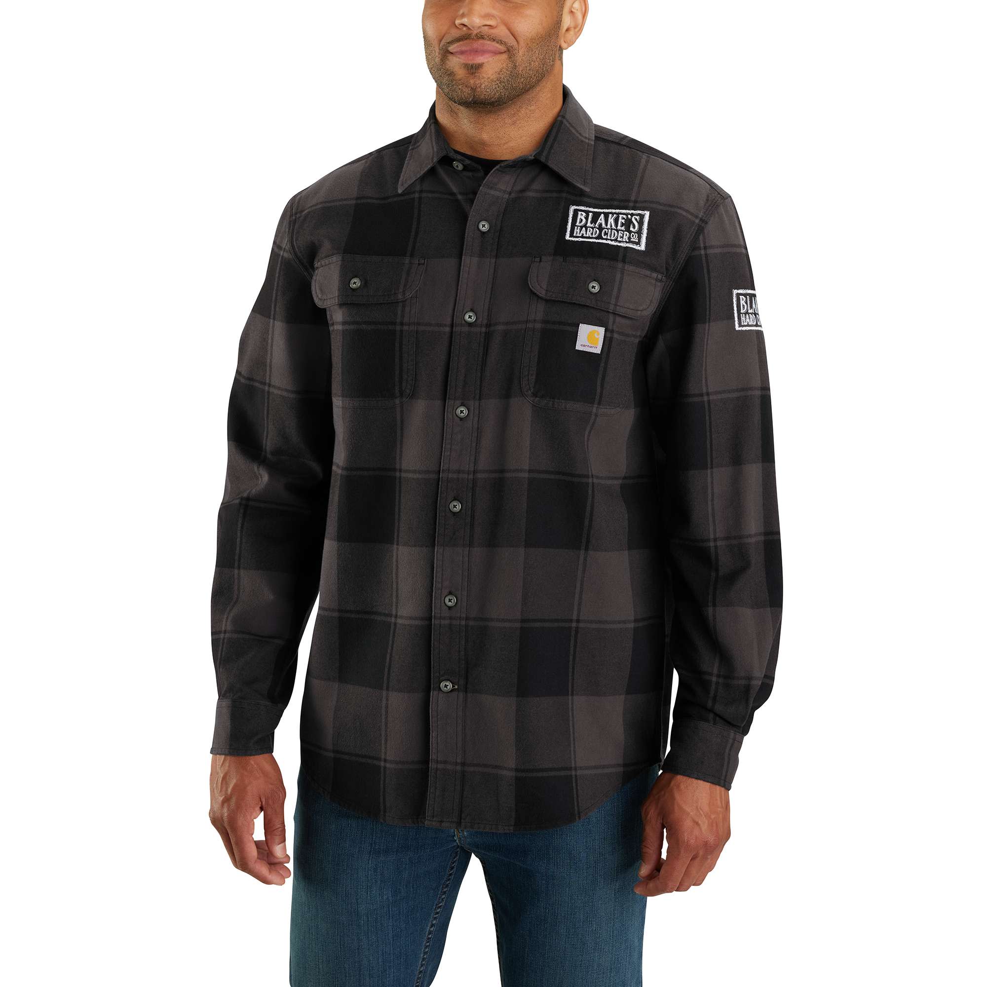 Loose Fit Heavyweight Flannel Long-Sleeve Plaid Shirt | Carhartt Reworked